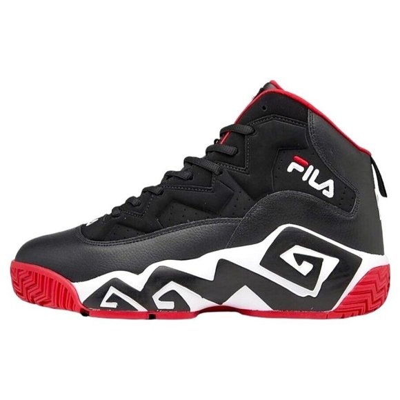 Fila | Shoes | Fila Mens Mb Black White Red Basketball Shoes Size Jamal ...